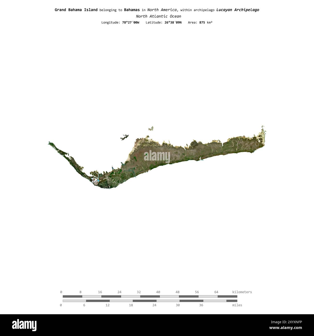 Grand Bahama Island in the North Atlantic Ocean, belonging to Bahamas ...