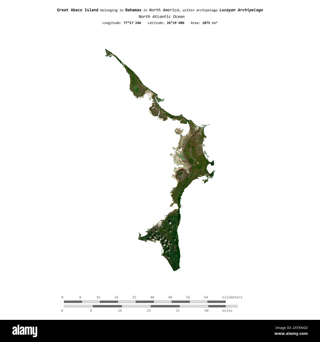 Great Abaco Island in the North Atlantic Ocean, belonging to Bahamas ...