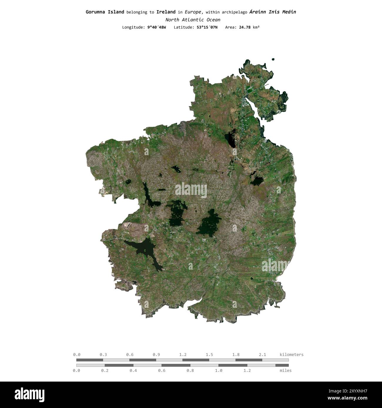 Gorumna Island in the North Atlantic Ocean, belonging to Ireland ...