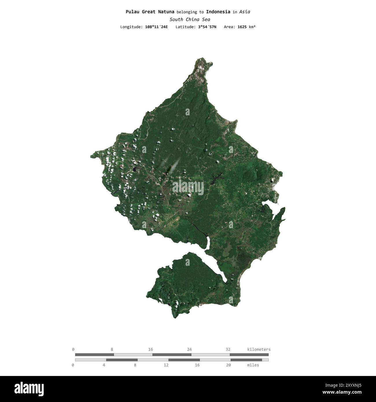 Pulau Great Natuna in the South China Sea, belonging to Indonesia ...