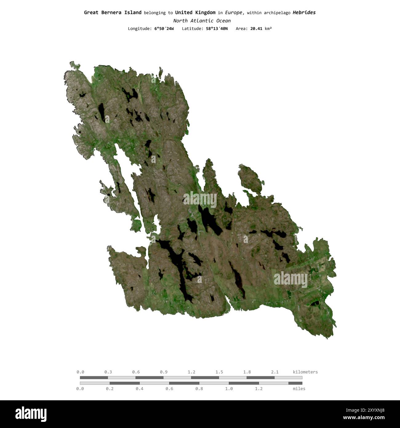 Great Bernera Island in the North Atlantic Ocean, belonging to United ...