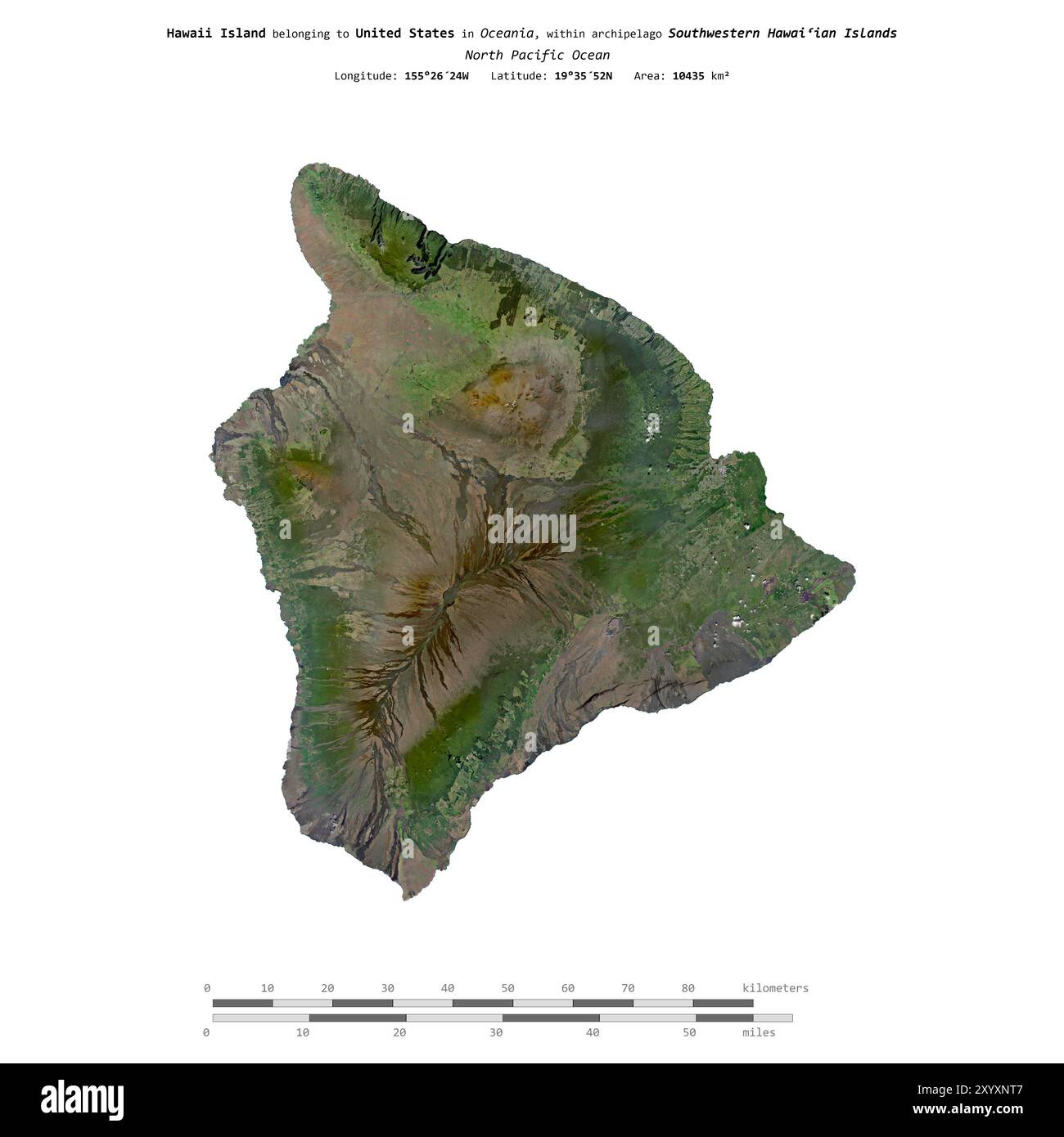 Hawaii Island in the North Pacific Ocean, belonging to United States ...