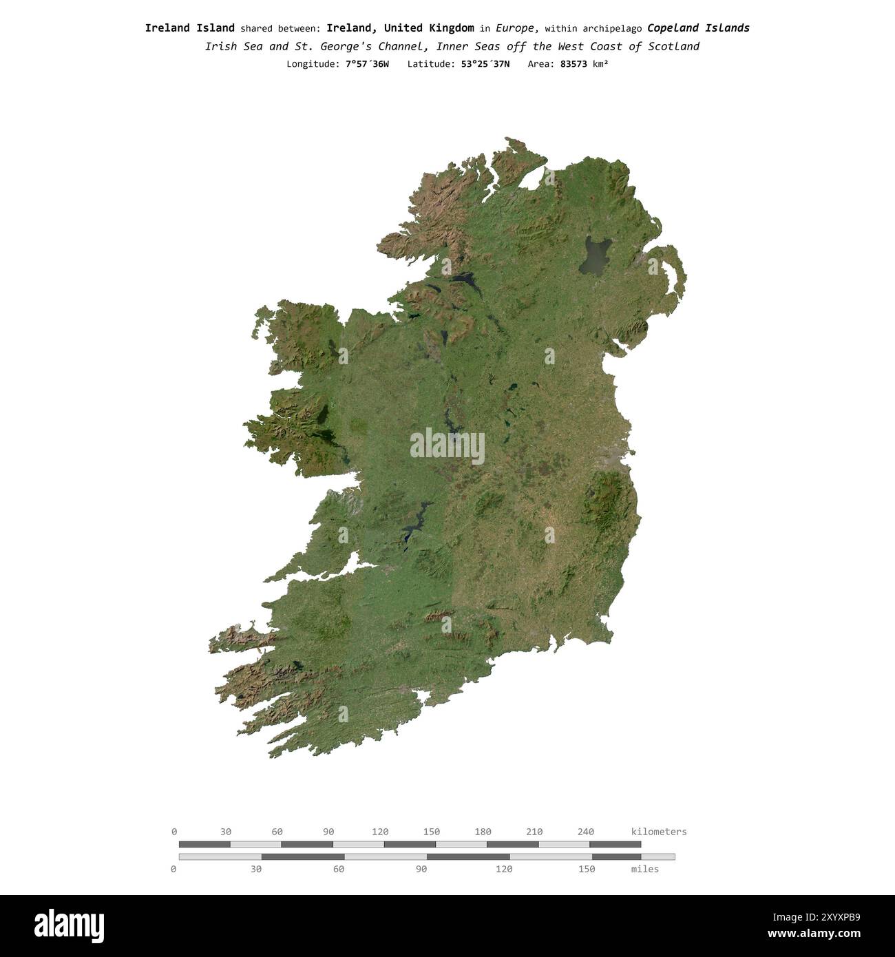 Ireland map satellite isolated hi-res stock photography and images - Alamy