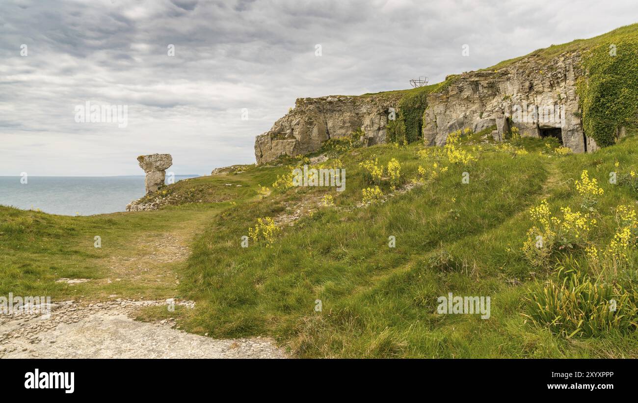 Quarry Ruins at St Aldhelm's Head, near Worth Matravers, Jurassic Coast ...