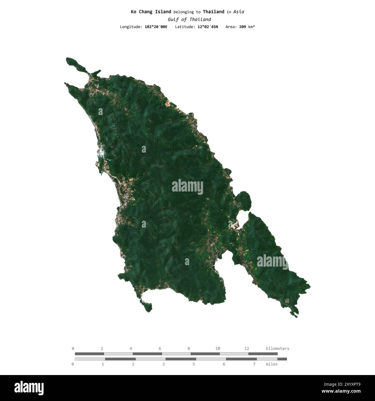 Thailand map solid border satellite Cut Out Stock Images & Pictures - Alamy
