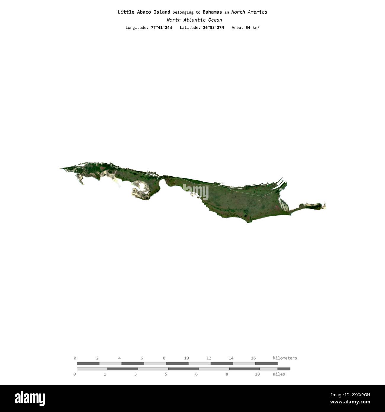 Little Abaco Island in the North Atlantic Ocean, belonging to Bahamas ...