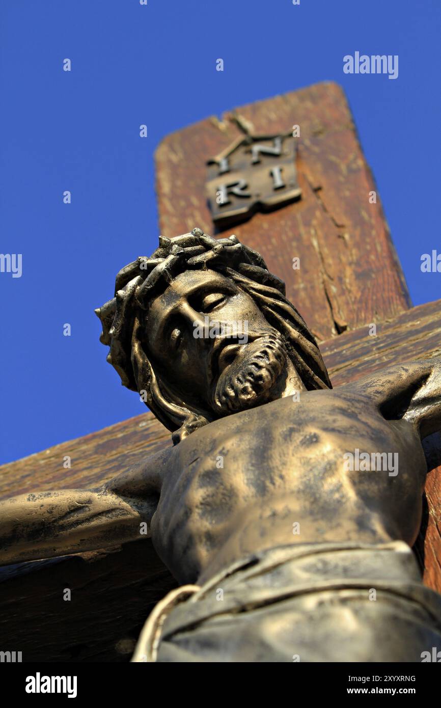 Christ on cross Stock Photo - Alamy