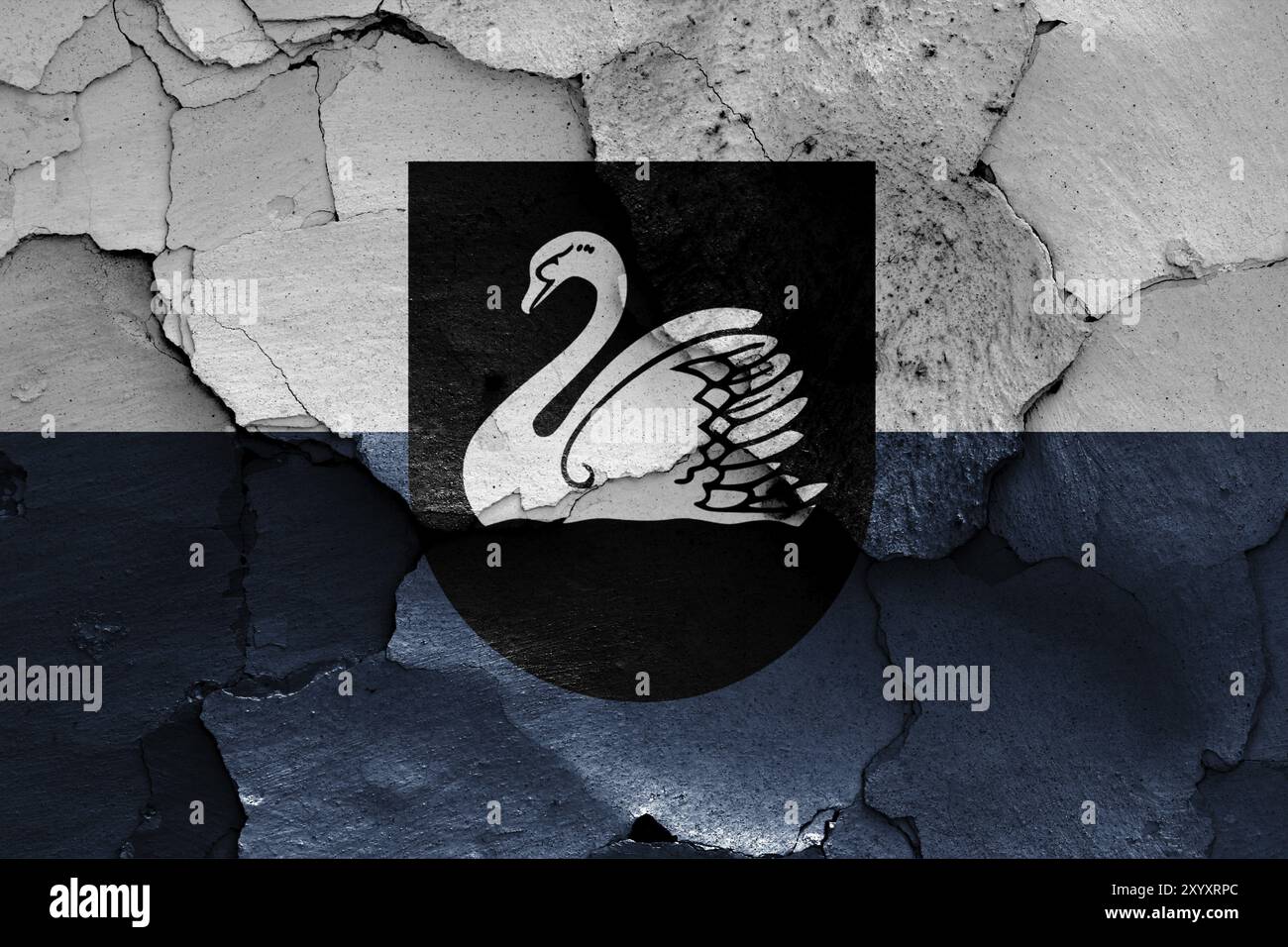 Flag of Gulbene painted on cracked wall Stock Photo - Alamy