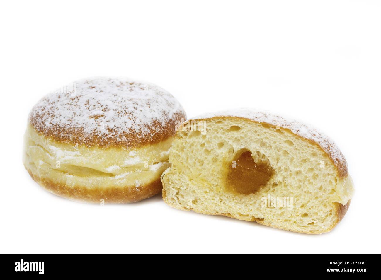 Traditional doughnuts on a white background Stock Photo - Alamy