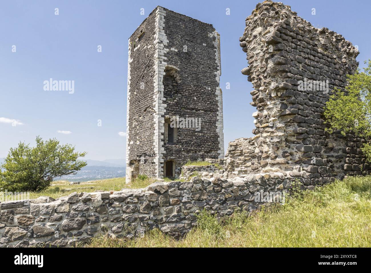 Medieval defence defence tower in the village of Mirabel, southern ...