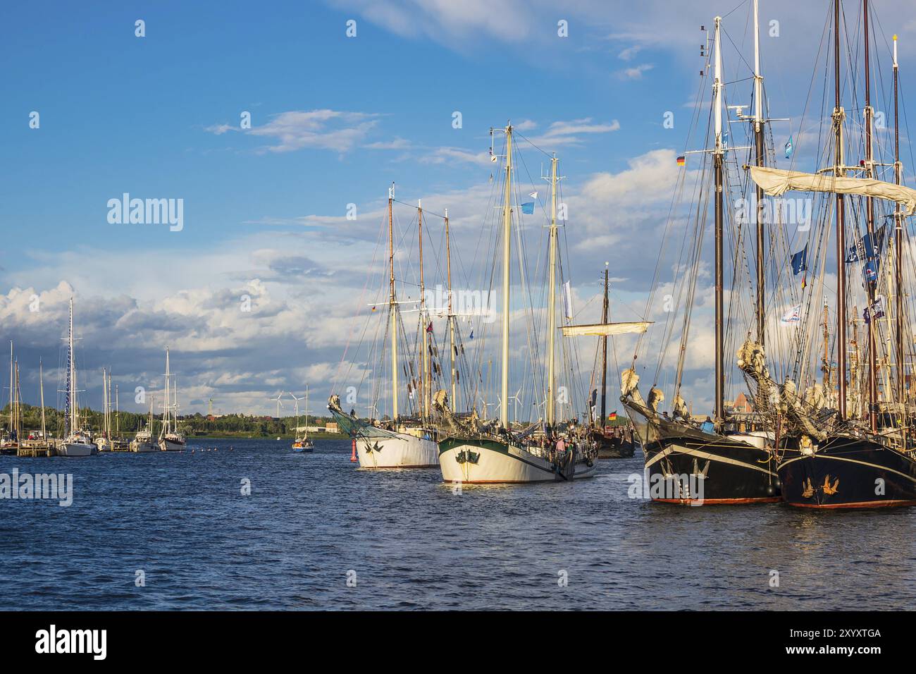 Sailing ships at the Hanse Sail in Rostock Stock Photo - Alamy