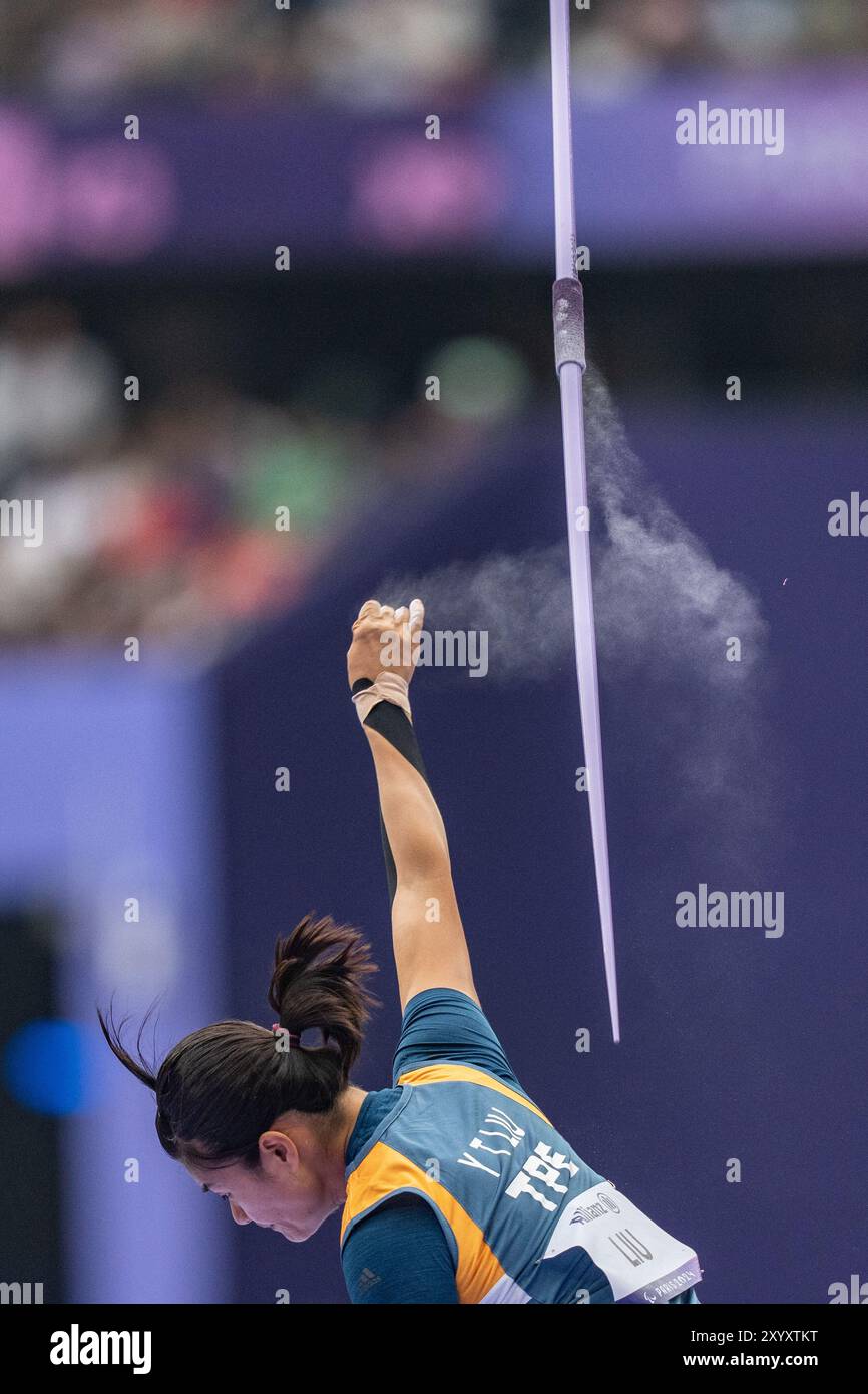 Paris, France. 31st Aug, 2024. Liu Ya-Ting of Chinese Taipei competes ...