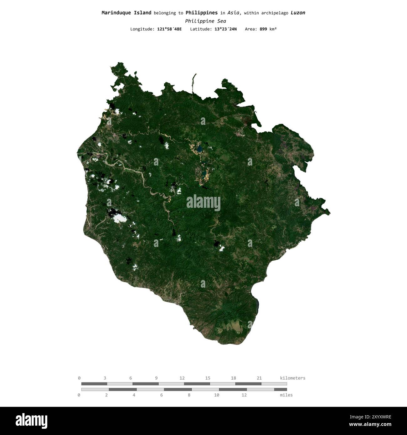 Marinduque Island in the Philippine Sea, belonging to Philippines ...