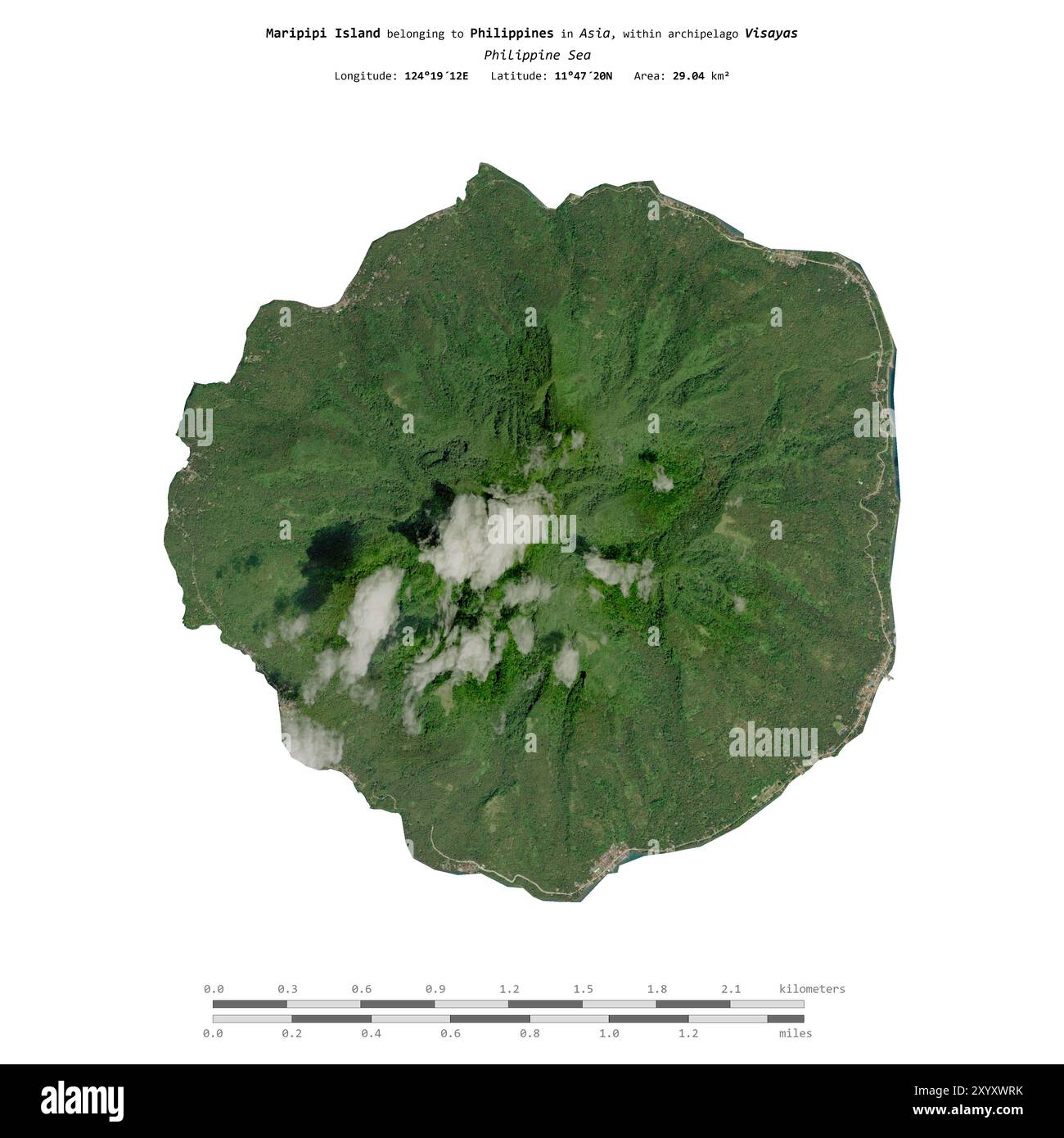 Maripipi Island in the Philippine Sea, belonging to Philippines ...