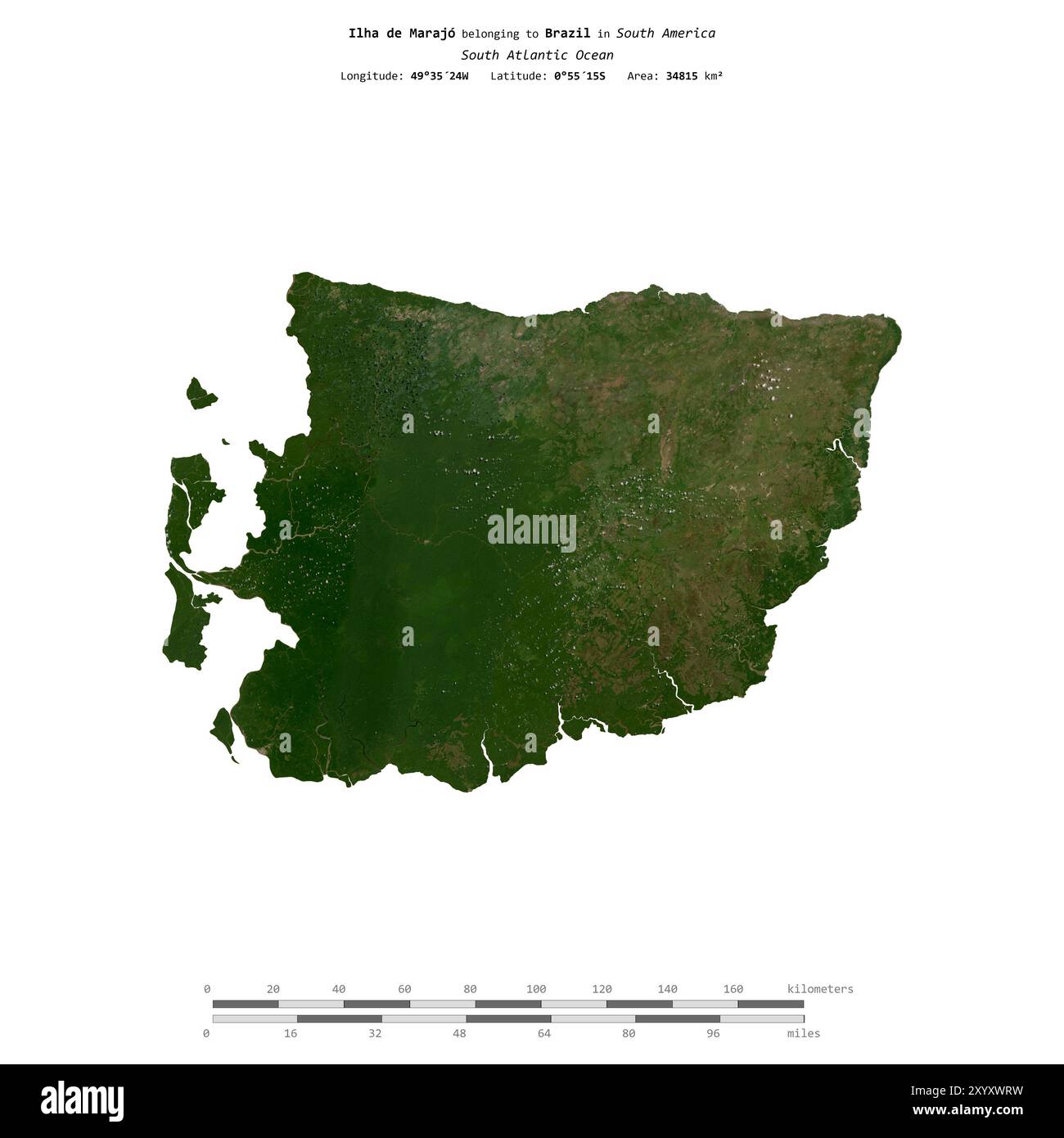 Marajo island map Cut Out Stock Images & Pictures - Alamy