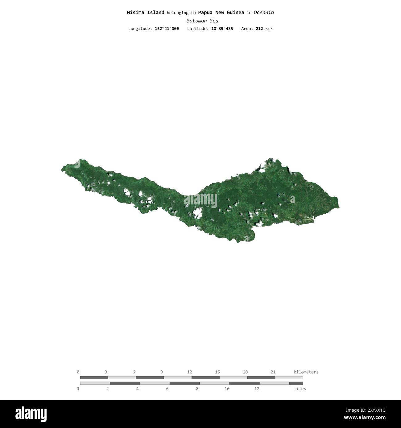 Misima Island in the Solomon Sea, belonging to Papua New Guinea ...