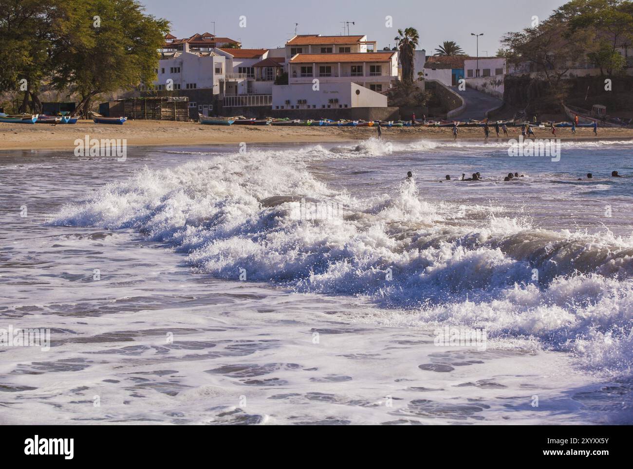 Wave rolls onto beach hi-res stock photography and images - Alamy