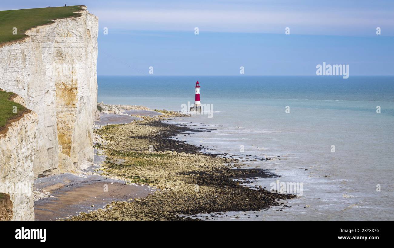 The Beachy Head Lighthouse and Cliff, near Eastbourne, East Sussex ...