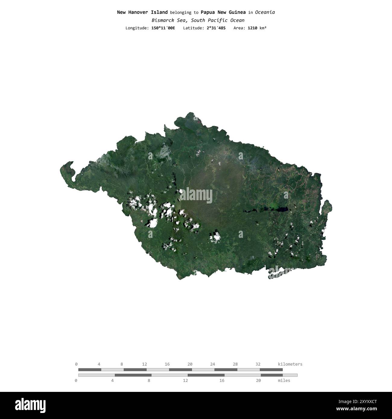 New Hanover Island in the Bismarck Sea, belonging to Papua New Guinea ...