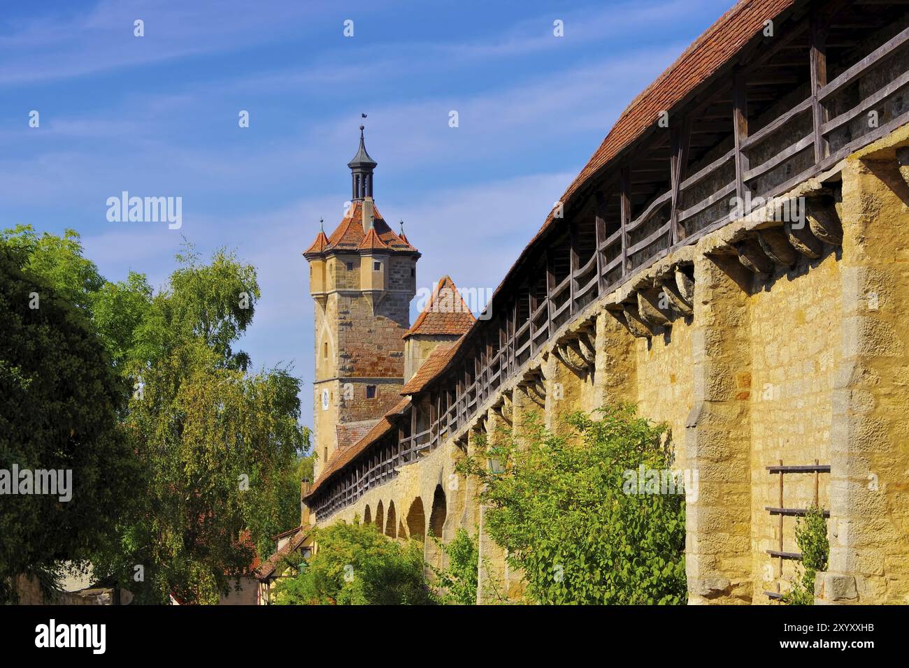 Old castle gate of rothenburg ob der tauber in germany hi-res stock ...
