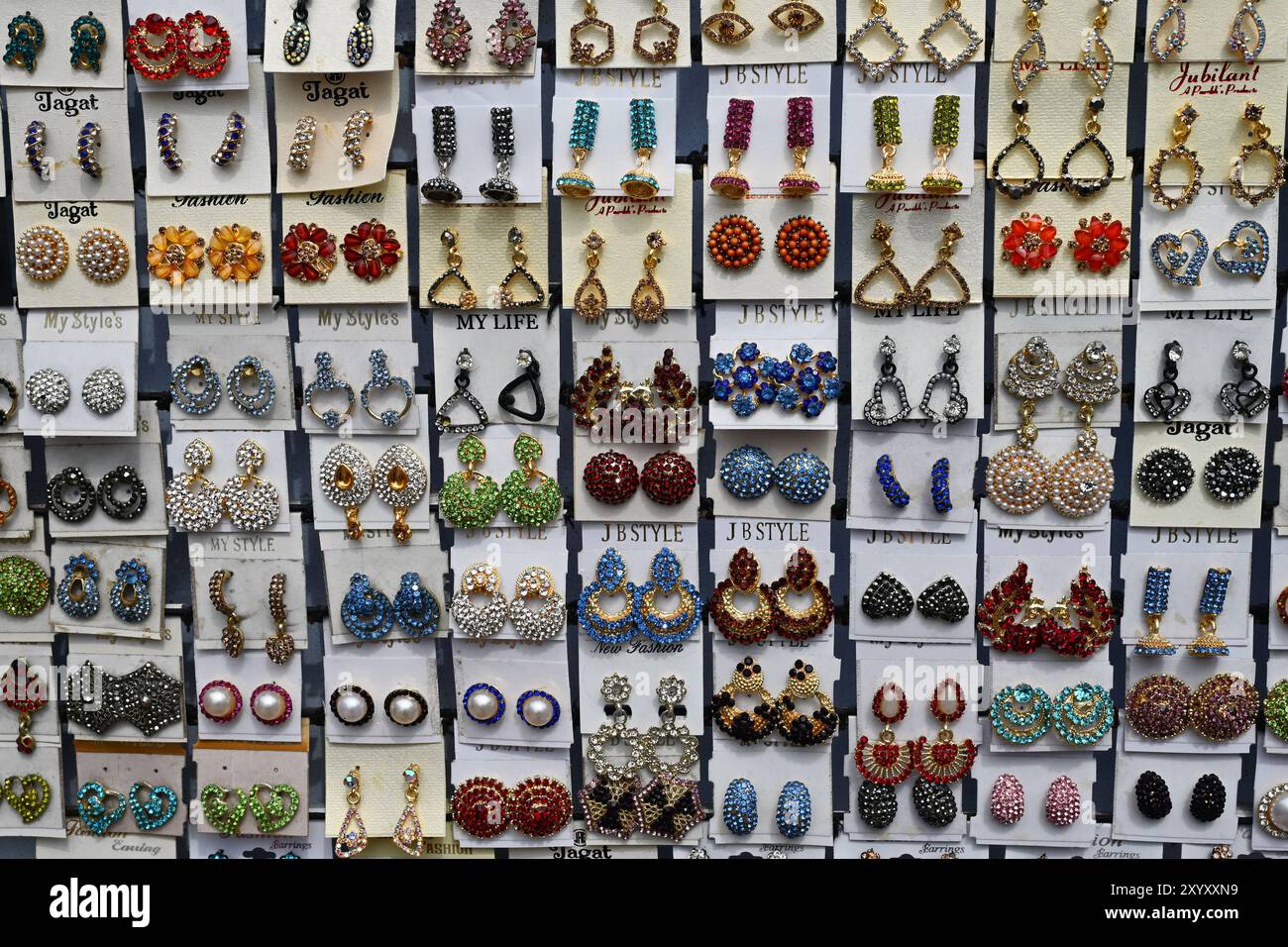 Different designs and colors of Indian Earring in Kerala , India , Asia ...