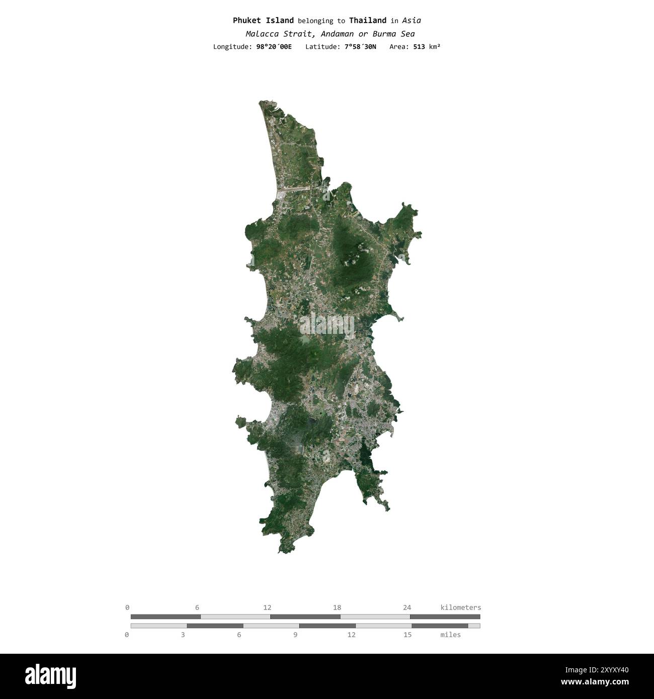 Thailand map solid border satellite Cut Out Stock Images & Pictures - Alamy