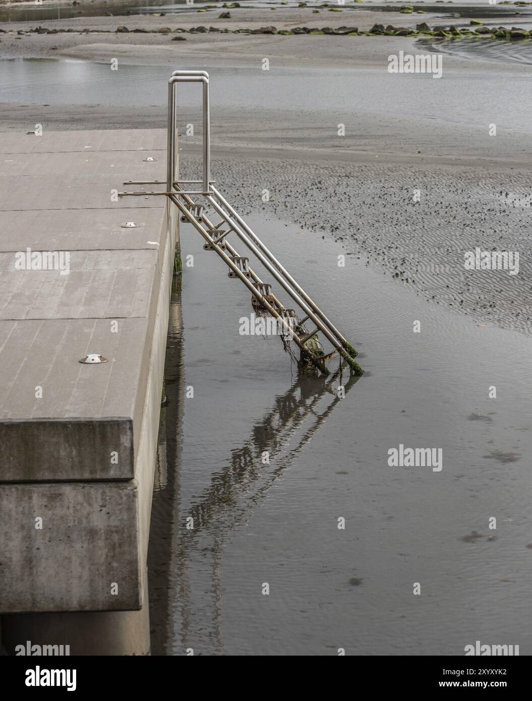 Ladder into the water from a pier Stock Photo - Alamy