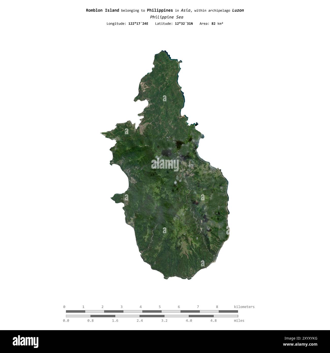Romblon Island in the Philippine Sea, belonging to Philippines ...