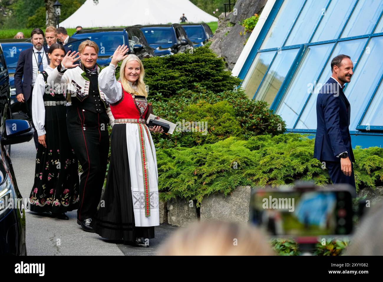 Geiranger 20240831. Crown Prince Haakon (f.h.), Crown Princess Mette ...