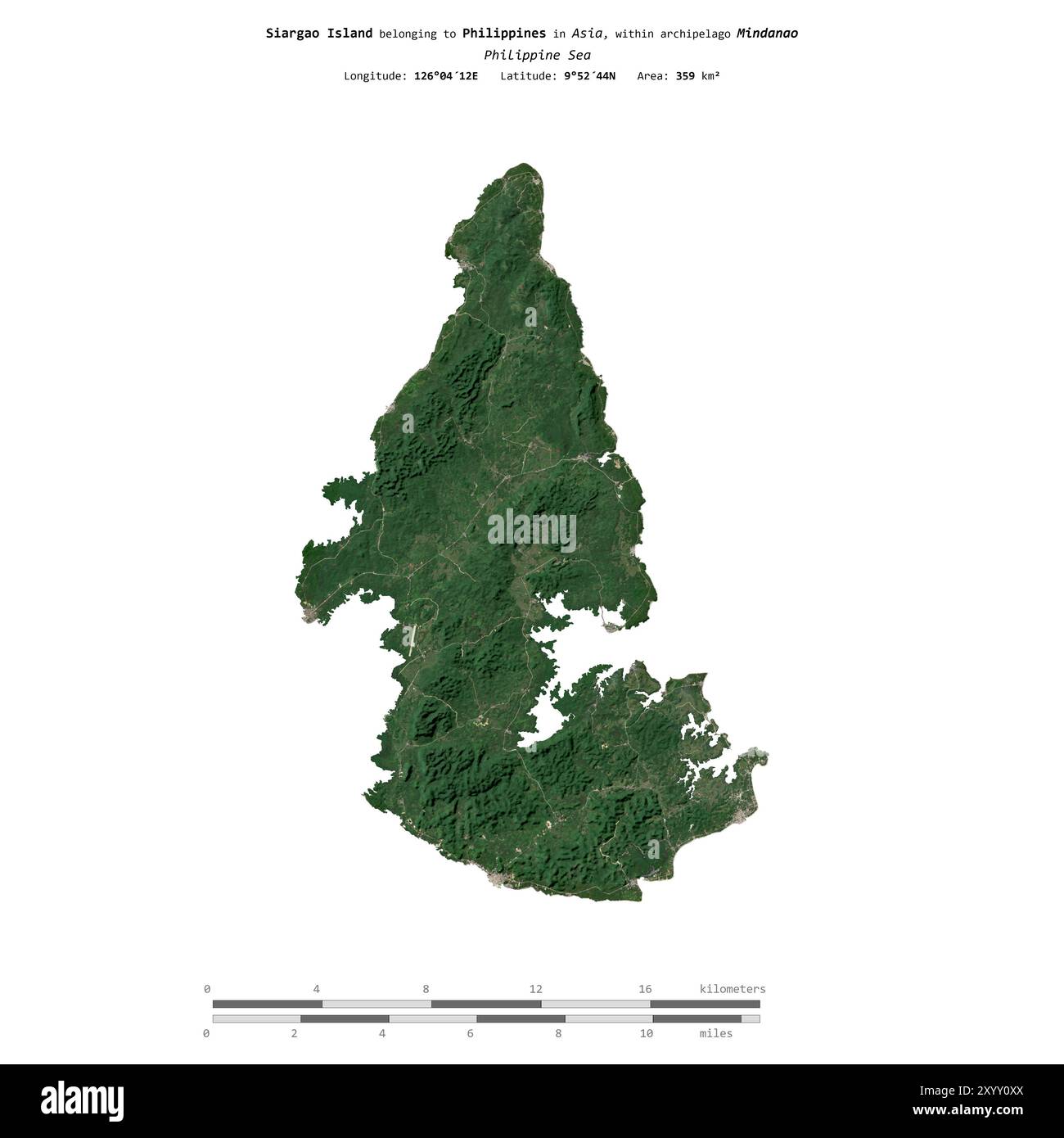 Siargao Island in the Philippine Sea, belonging to Philippines ...