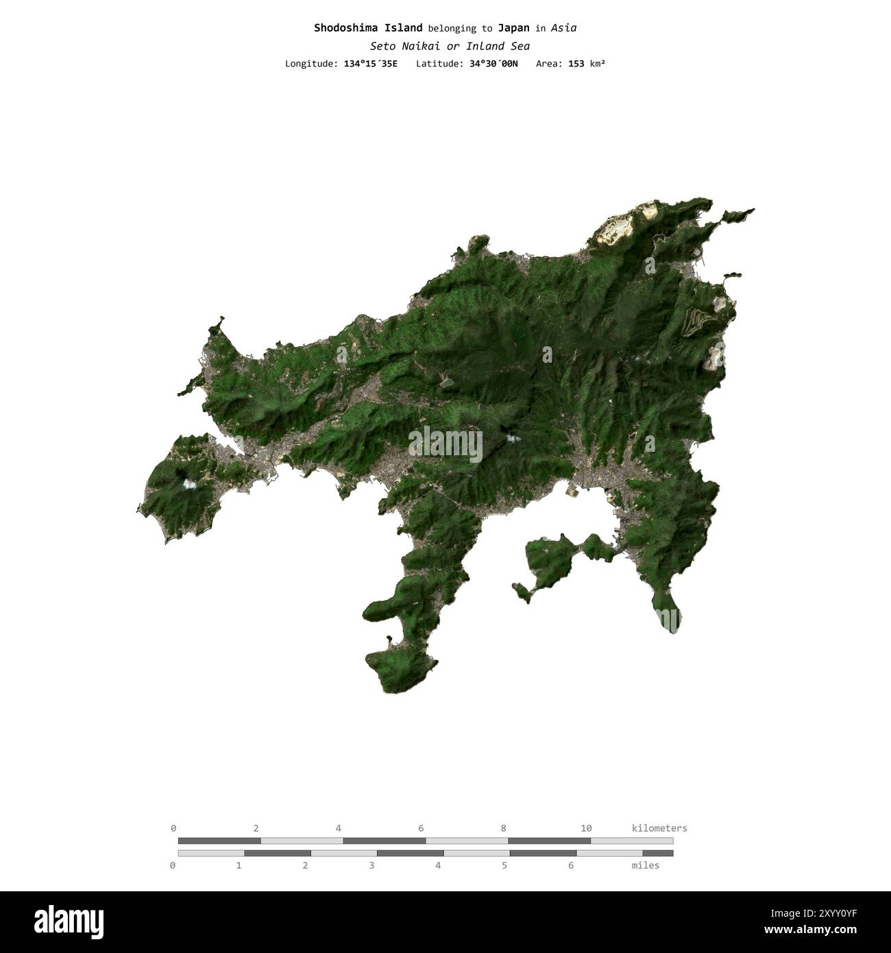 Shodoshima Island in the Seto Naikai or Inland Sea, belonging to Japan ...