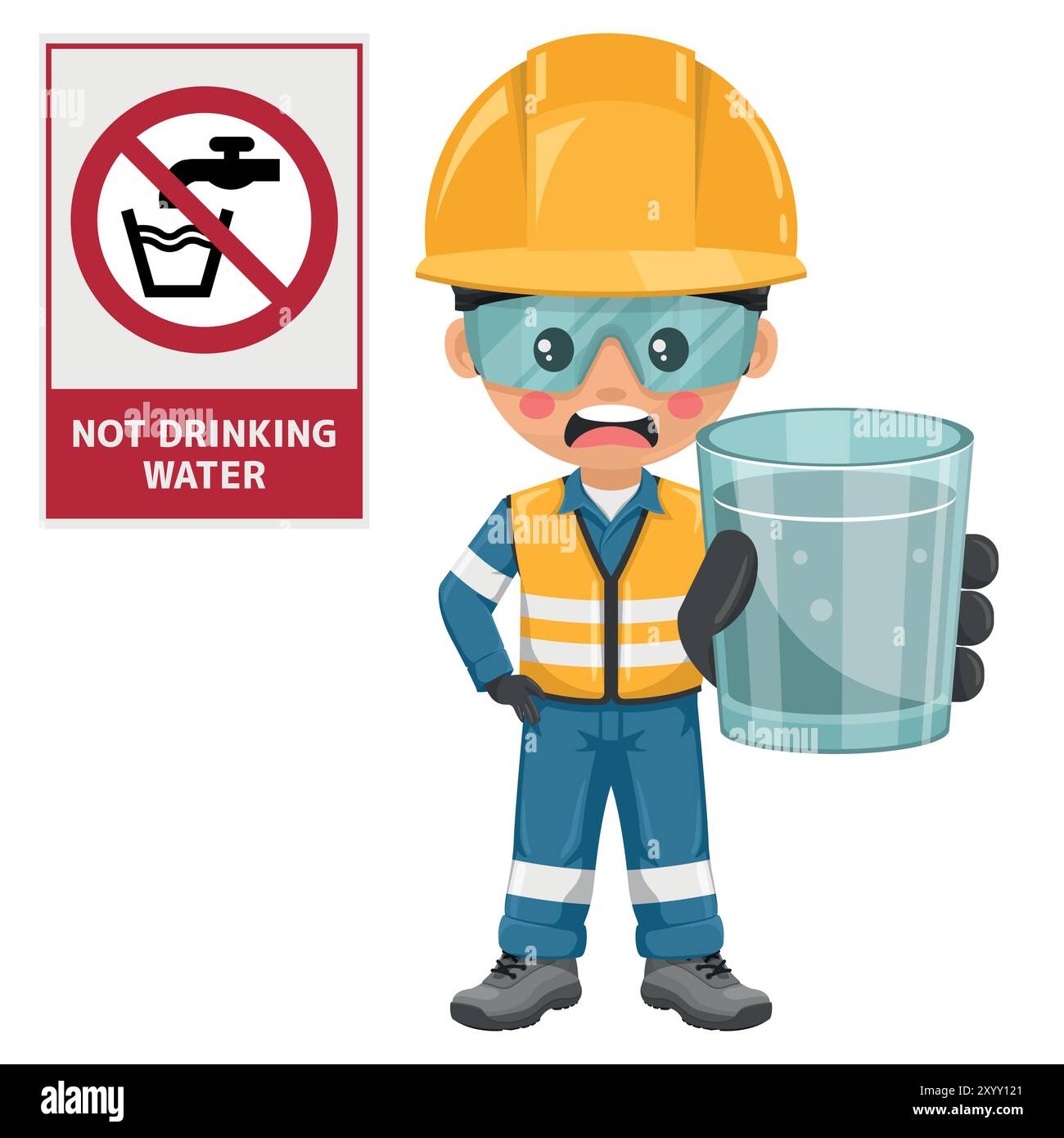 Not drinking water. To prohibit drinking of unsuitable water ...