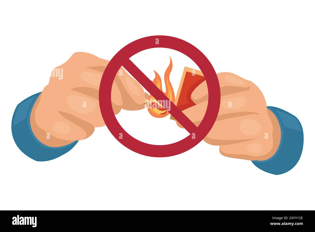 Prohibition sign No open flame; Fire, open ignition source and smoking ...