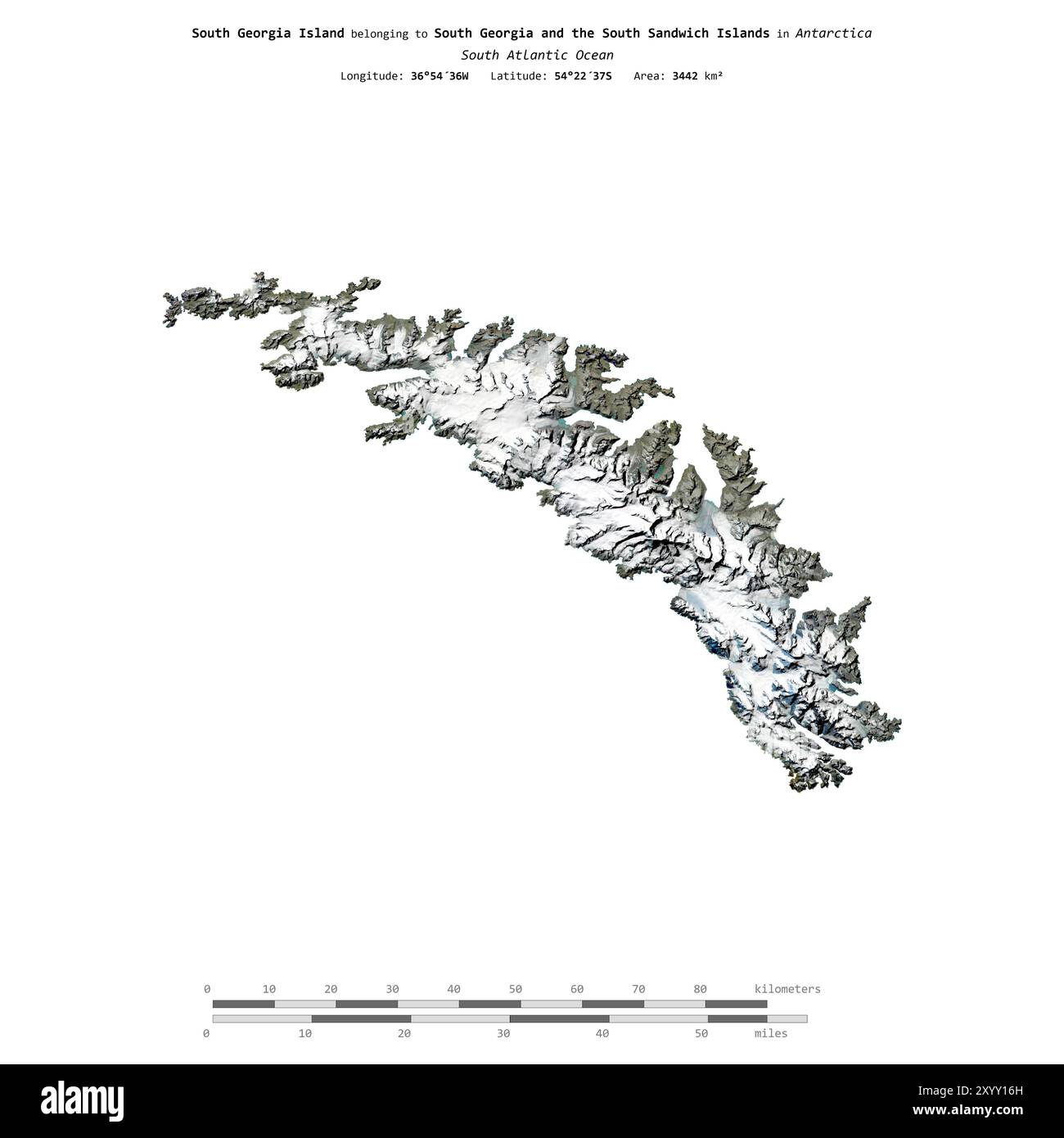South Georgia Island in the South Atlantic Ocean, belonging to South ...