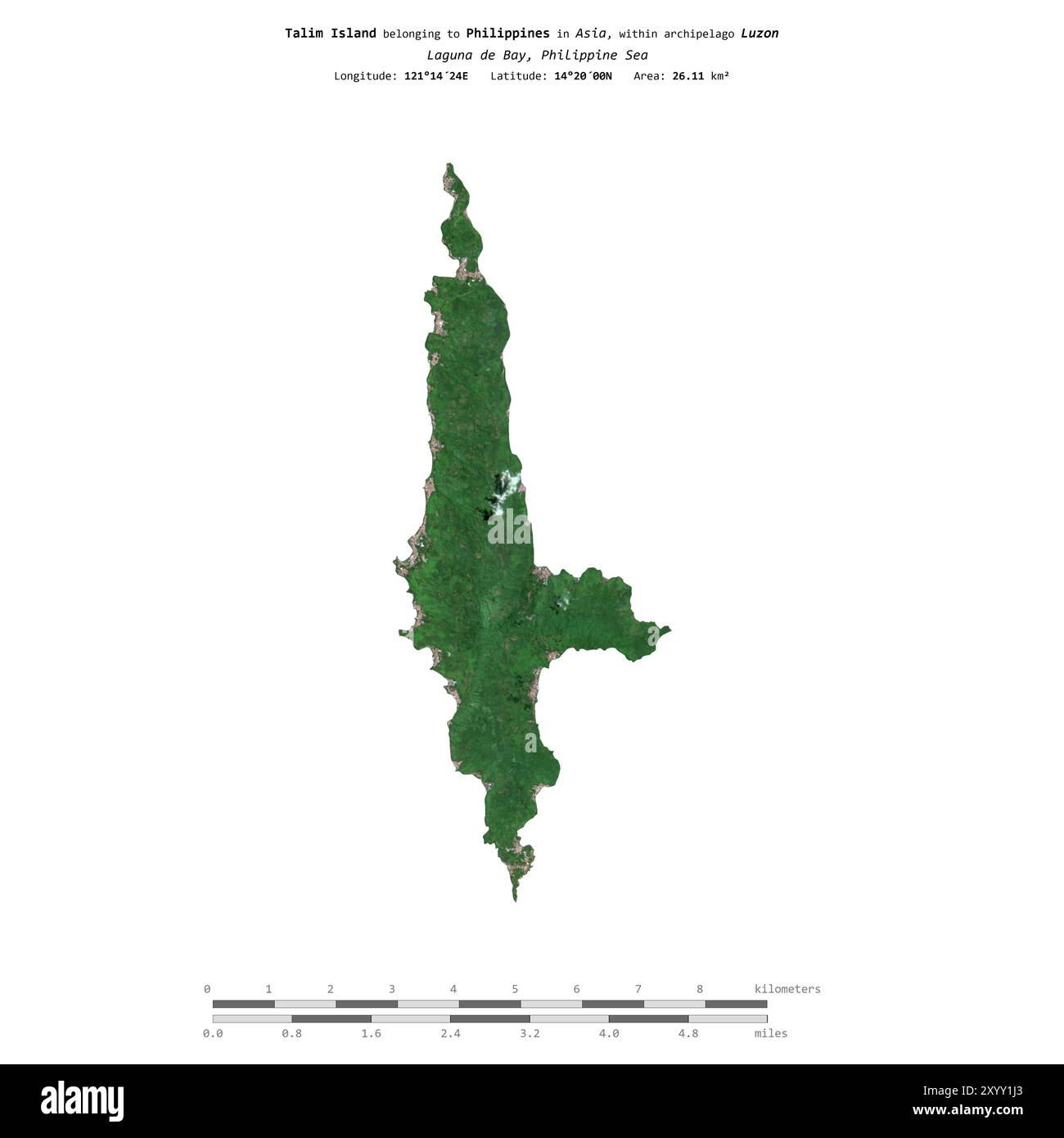 Talim Island in the Laguna de Bay, belonging to Philippines, isolated ...