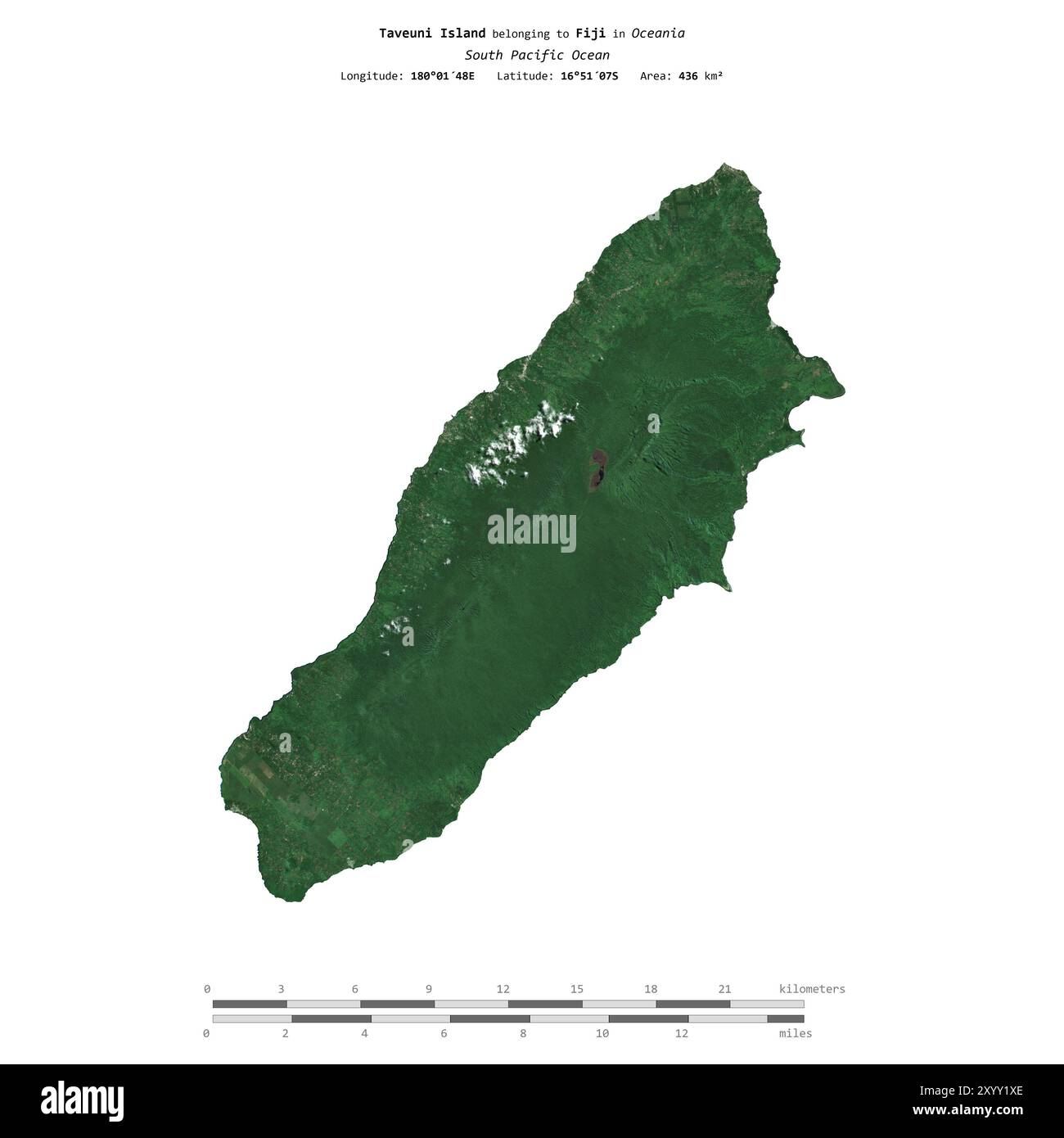 Taveuni Island in the South Pacific Ocean, belonging to Fiji, isolated ...