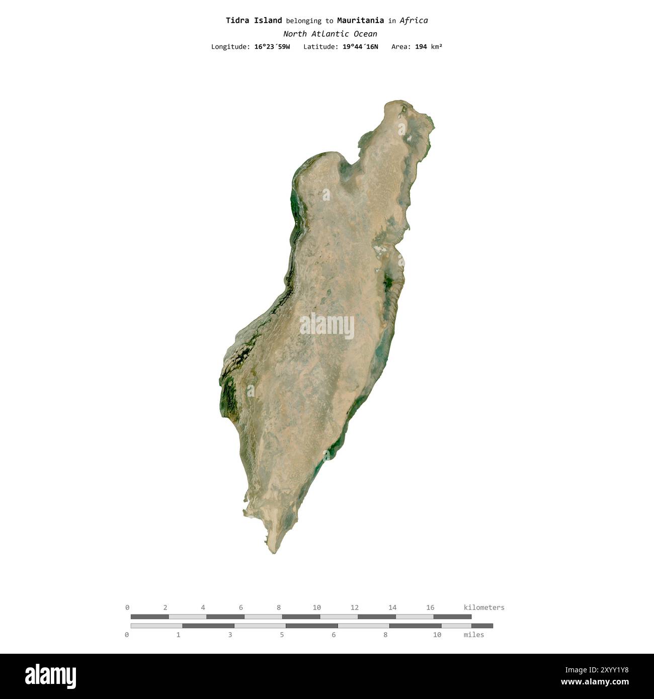 Tidra Island in the North Atlantic Ocean, belonging to Mauritania ...