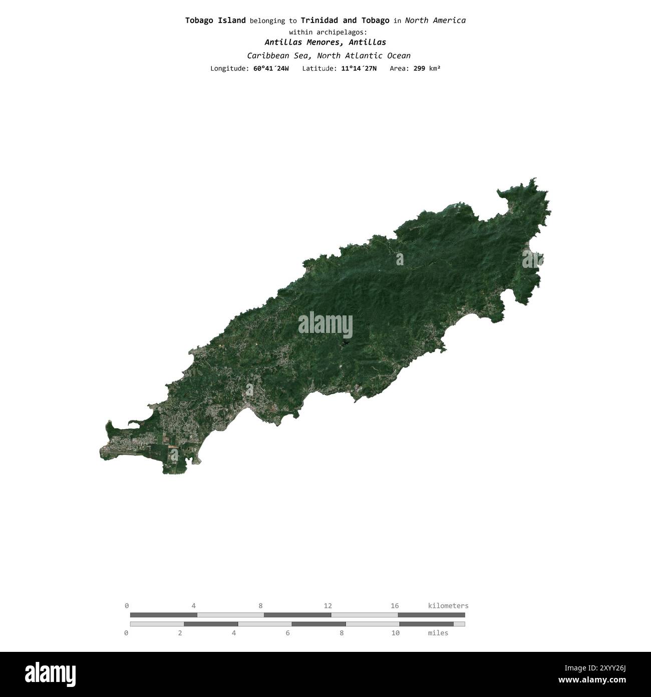 Tobago Island in the Caribbean Sea, belonging to Trinidad and Tobago ...