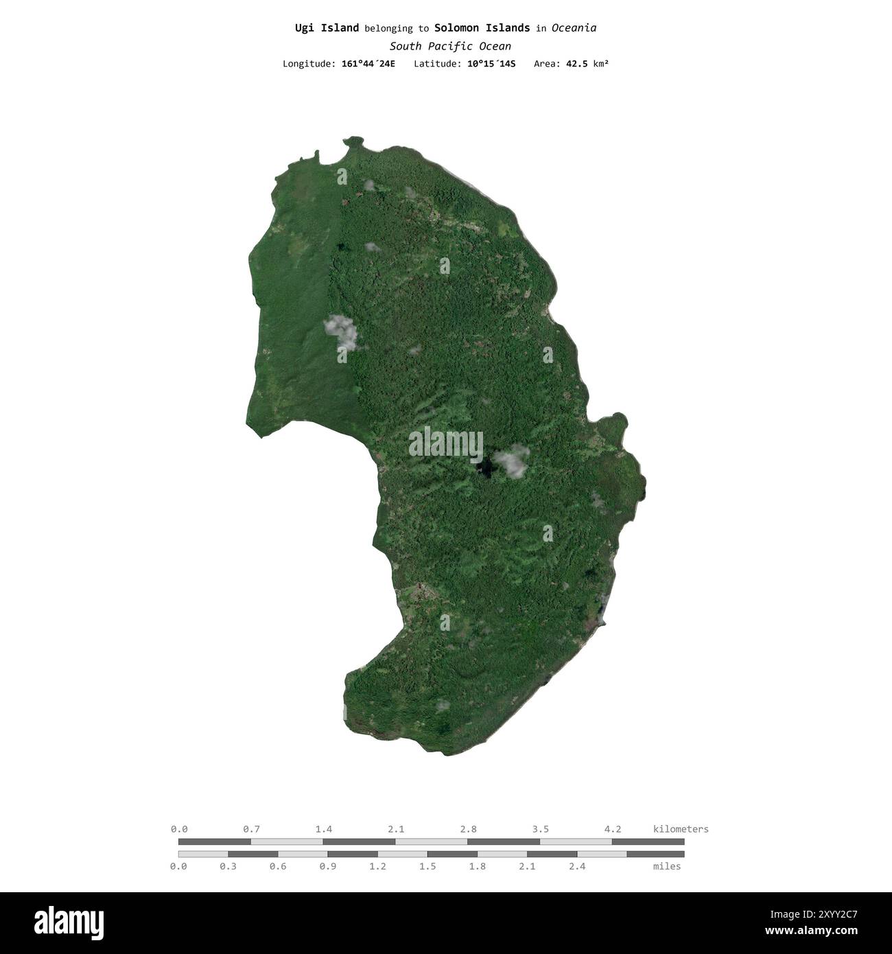 Ugi Island in the South Pacific Ocean, belonging to Solomon Islands ...