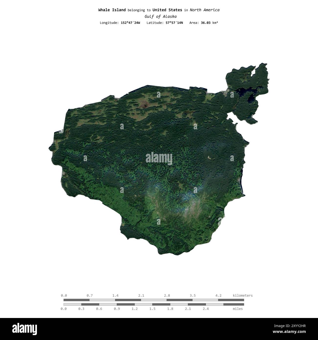 Whale Island in the Gulf of Alaska, belonging to United States ...