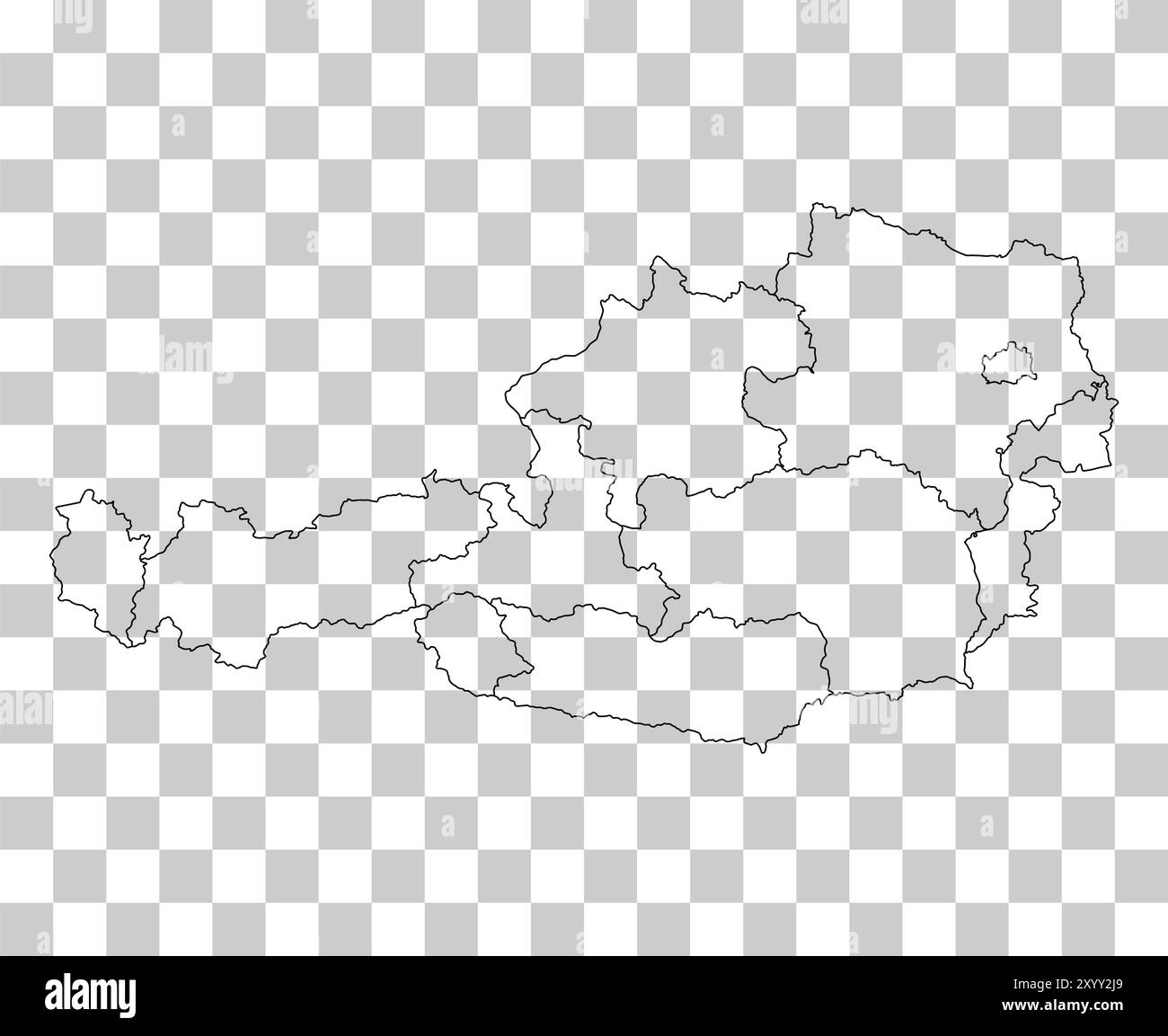 Austria map symbol shape, travel web flat concept icon symbol vector ...