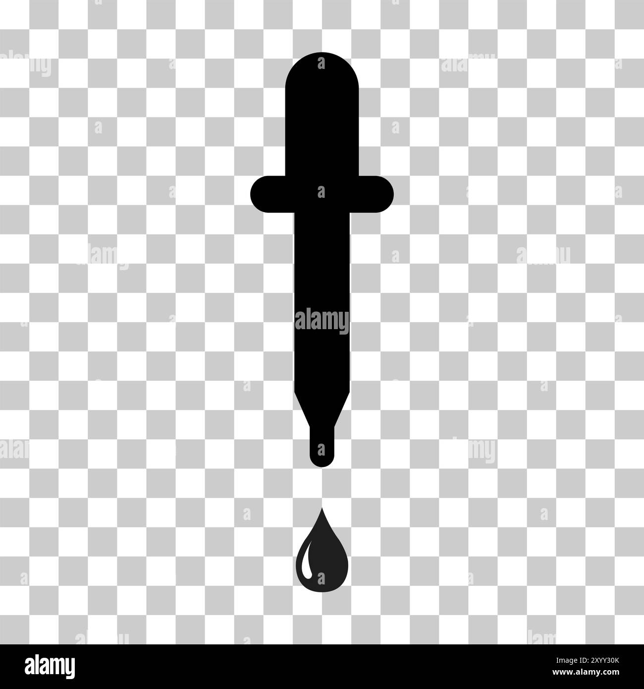 Dropper liquid icon, medicine health tool web symbol, test fluid design ...