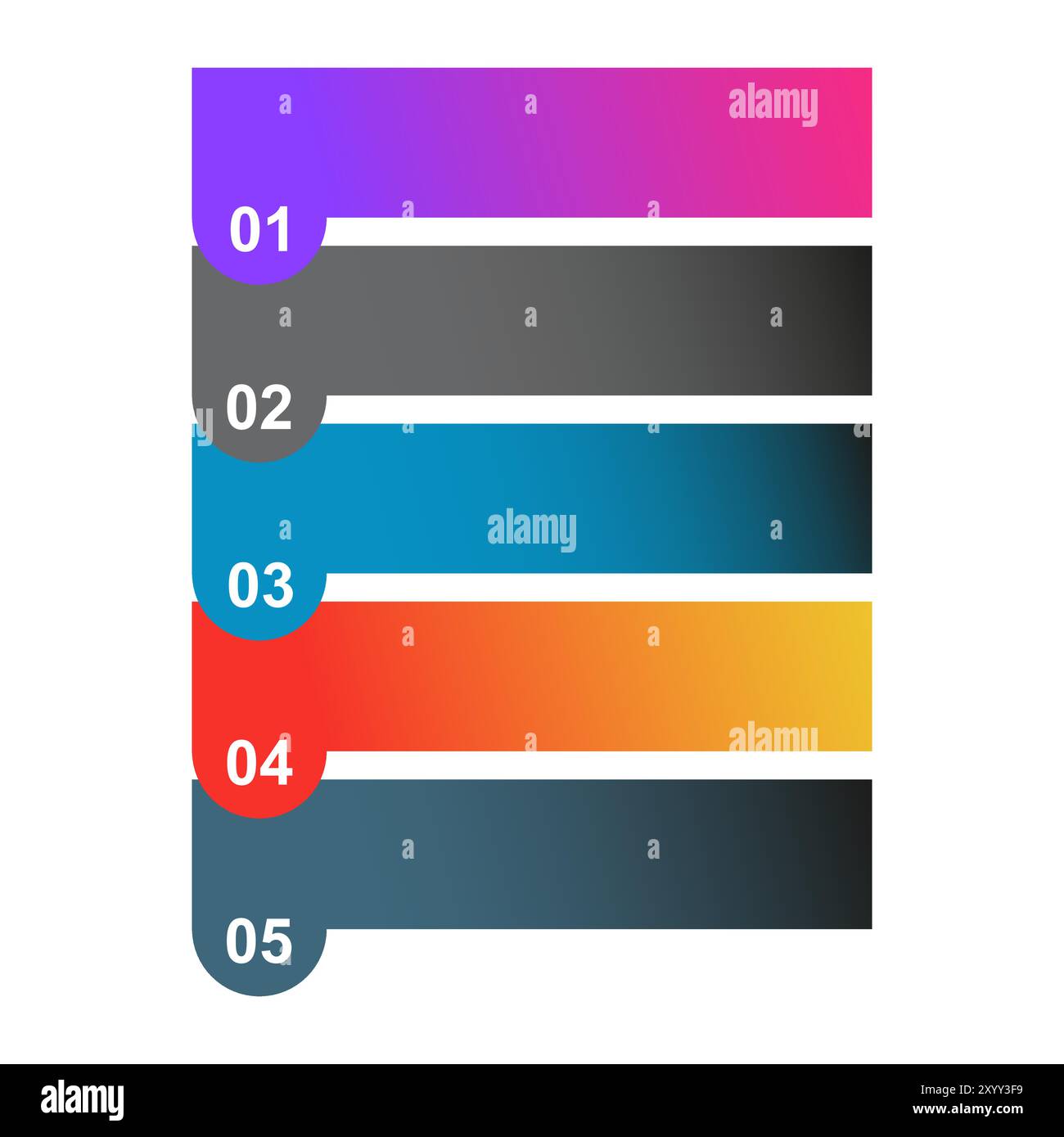Five step infographic vertical diagram, business information design, chart vector illustration ...