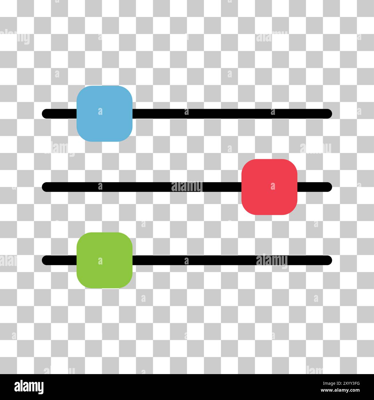 Volume mixer control icon, filter sound symbol button, switch sign ...