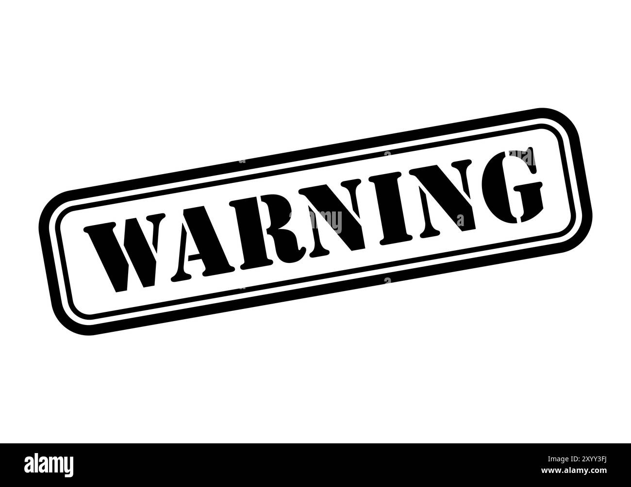 Warning stamp symbol, label sticker sign button, text banner vector ...