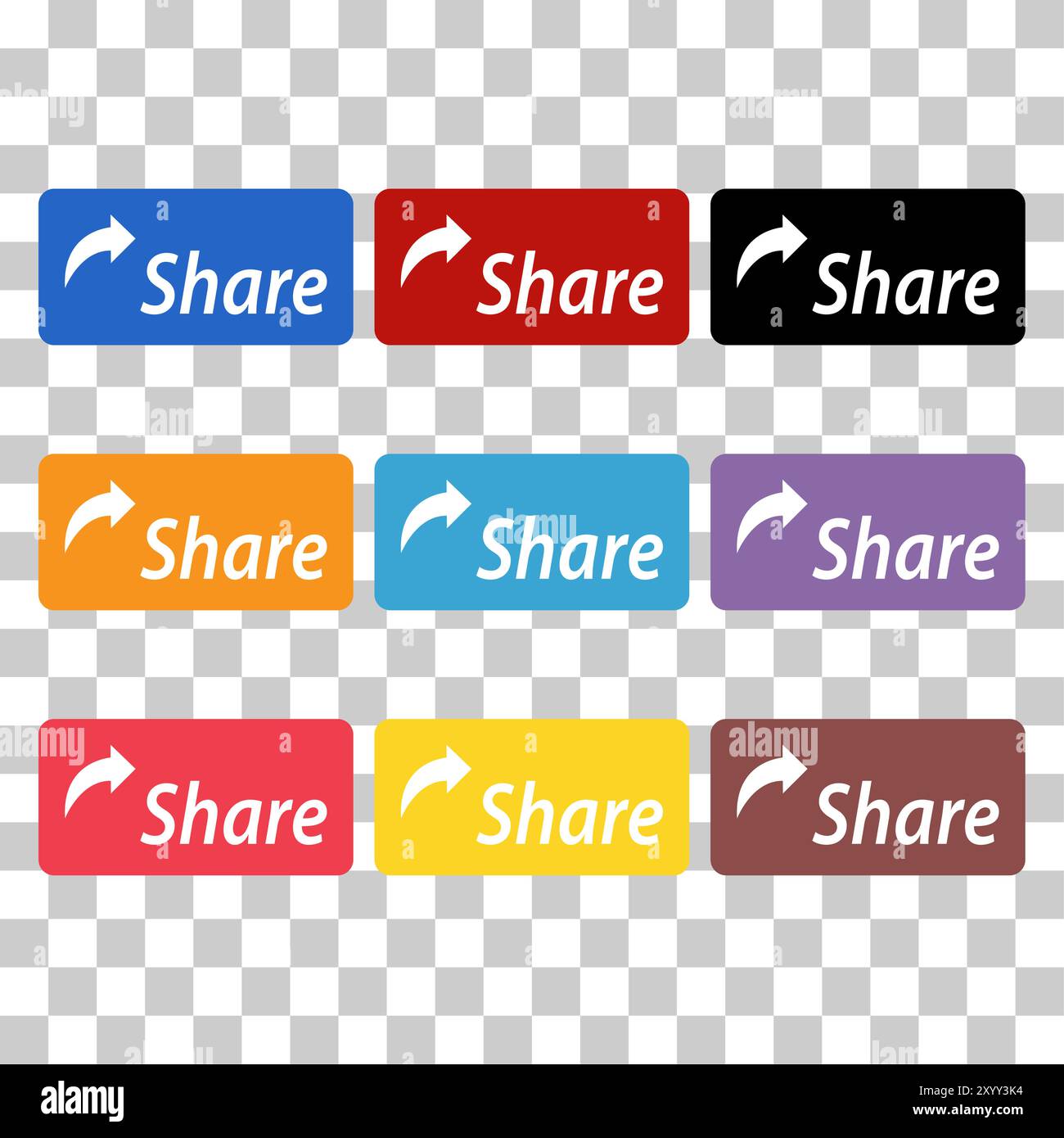 Set of Share click button icon, modern web sign, internet vector illustration Stock Vector Image ...