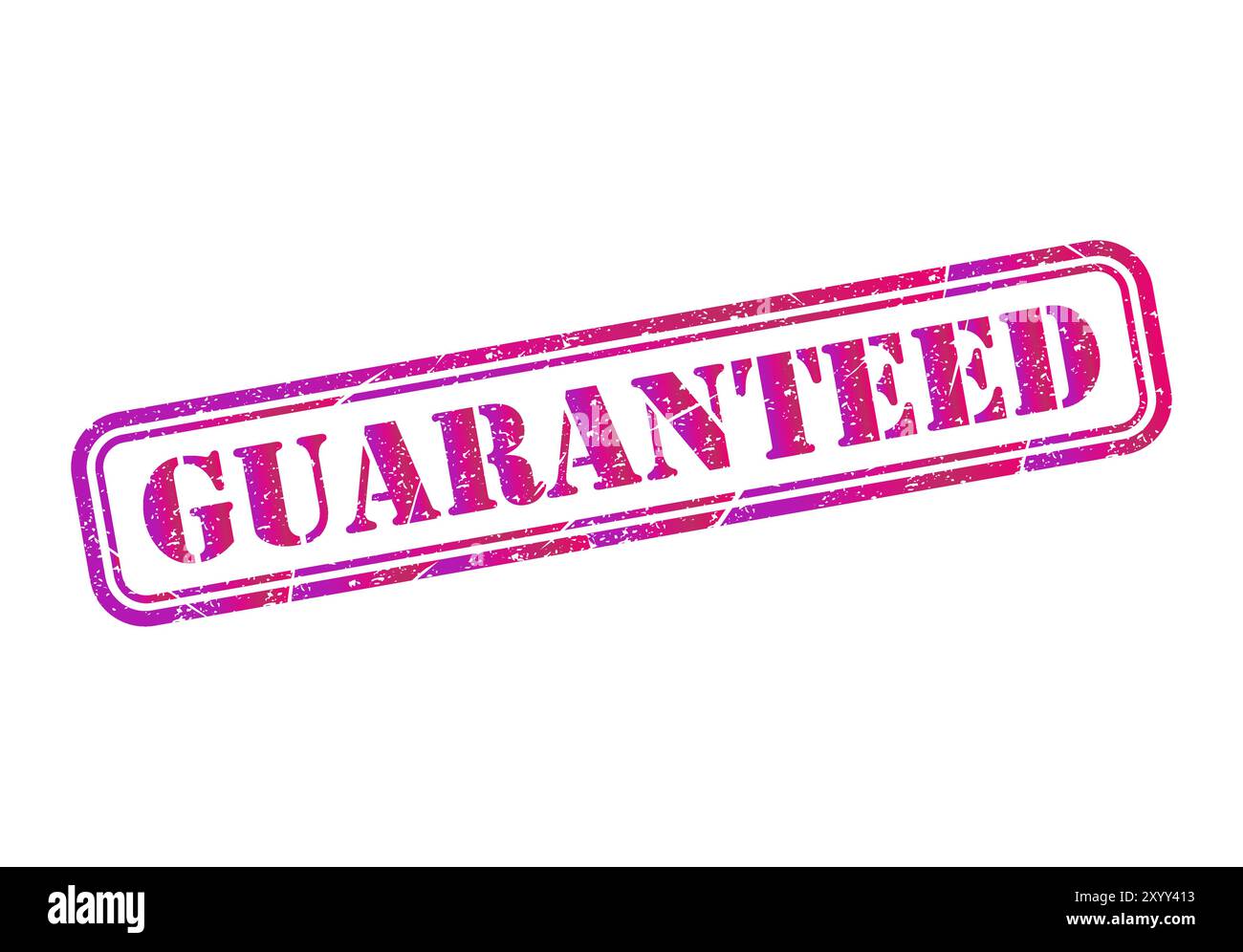 Guaranteed stamp symbol, label sticker sign button, text banner vector ...