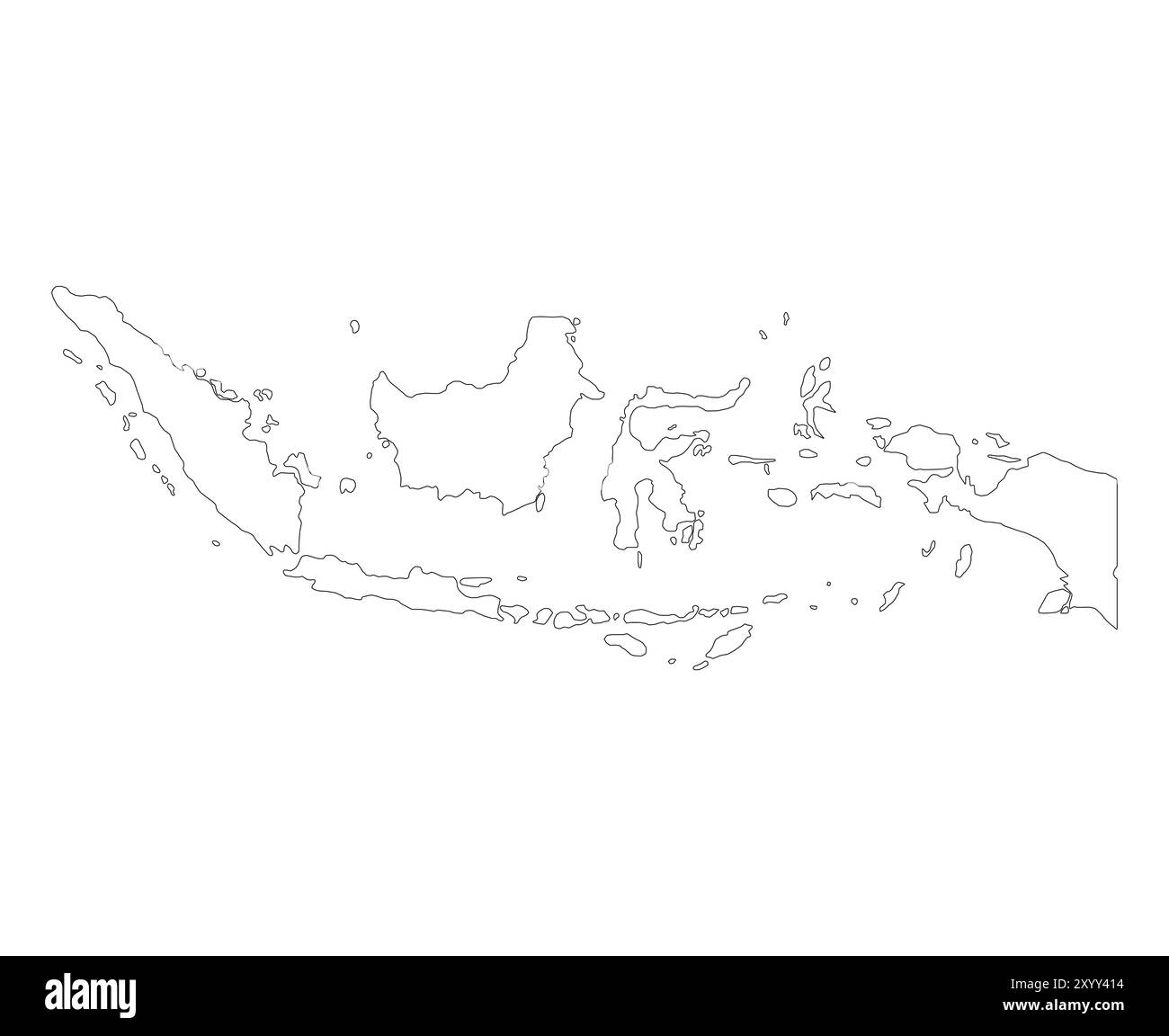 Indonesia detailed map shape, Flat web graphic concept icon symbol ...