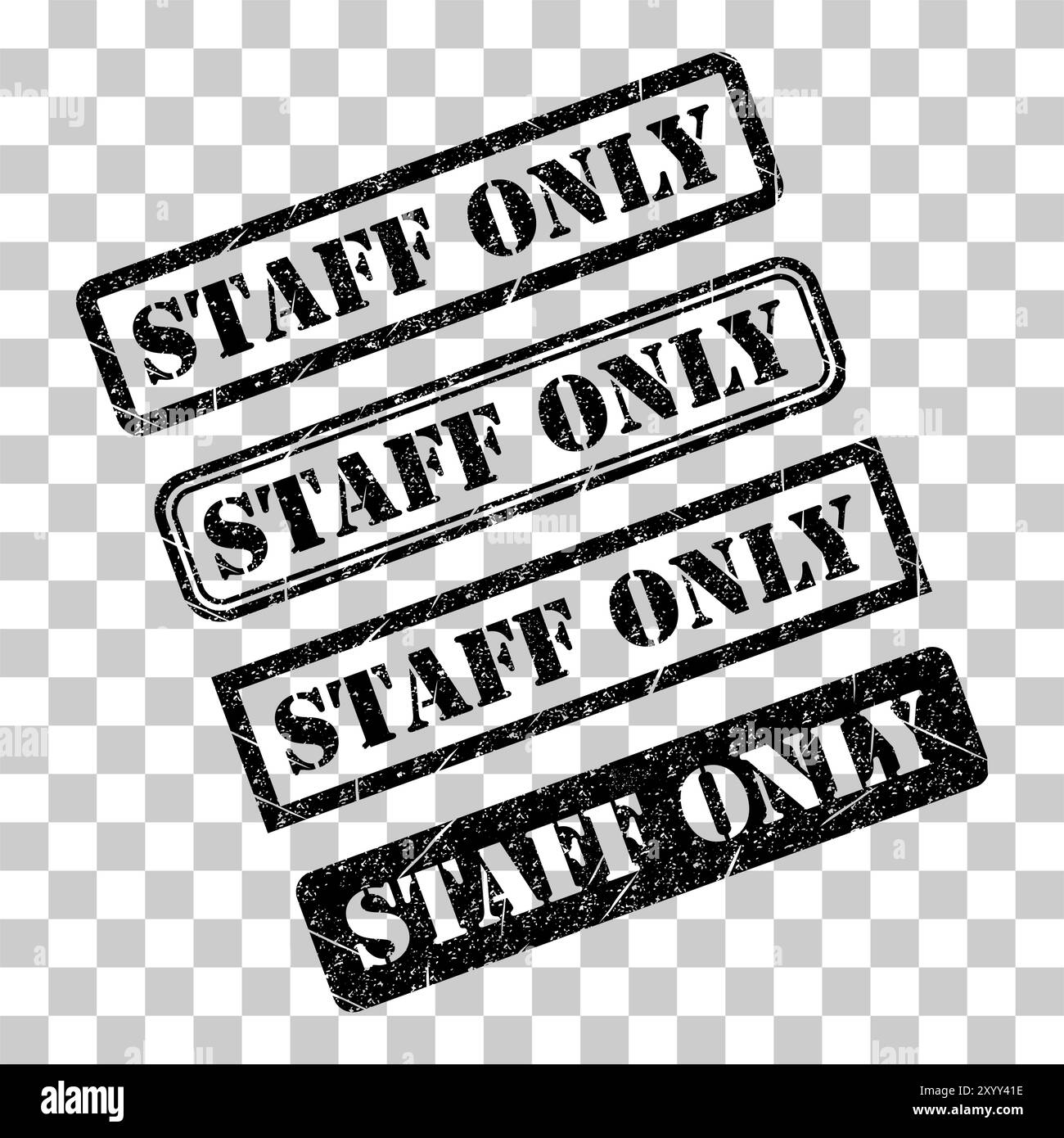 Set of Only staff icon, danger zone symbol, safety entry person sign ...