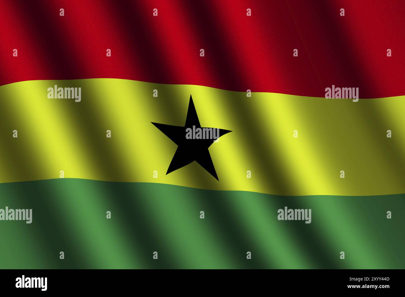 Ghana waving flag hi-res stock photography and images - Alamy